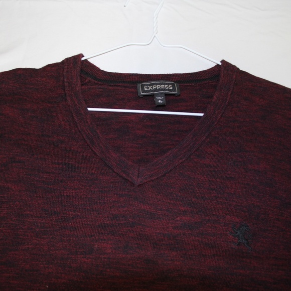 Express | Sweaters | Express Mens Vneck Logo Sweater | Poshmark